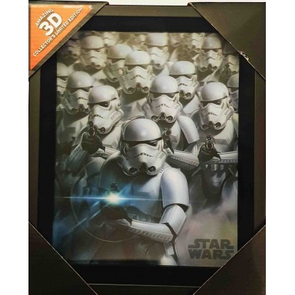 Décoration Star Wars - Stormtroopers 3D lenticulaire Cadre geek sui...